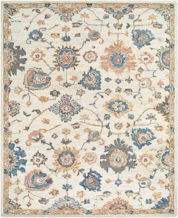 Terrin Traditional Pearl/Slate Blue Area Rug – Roy's Home