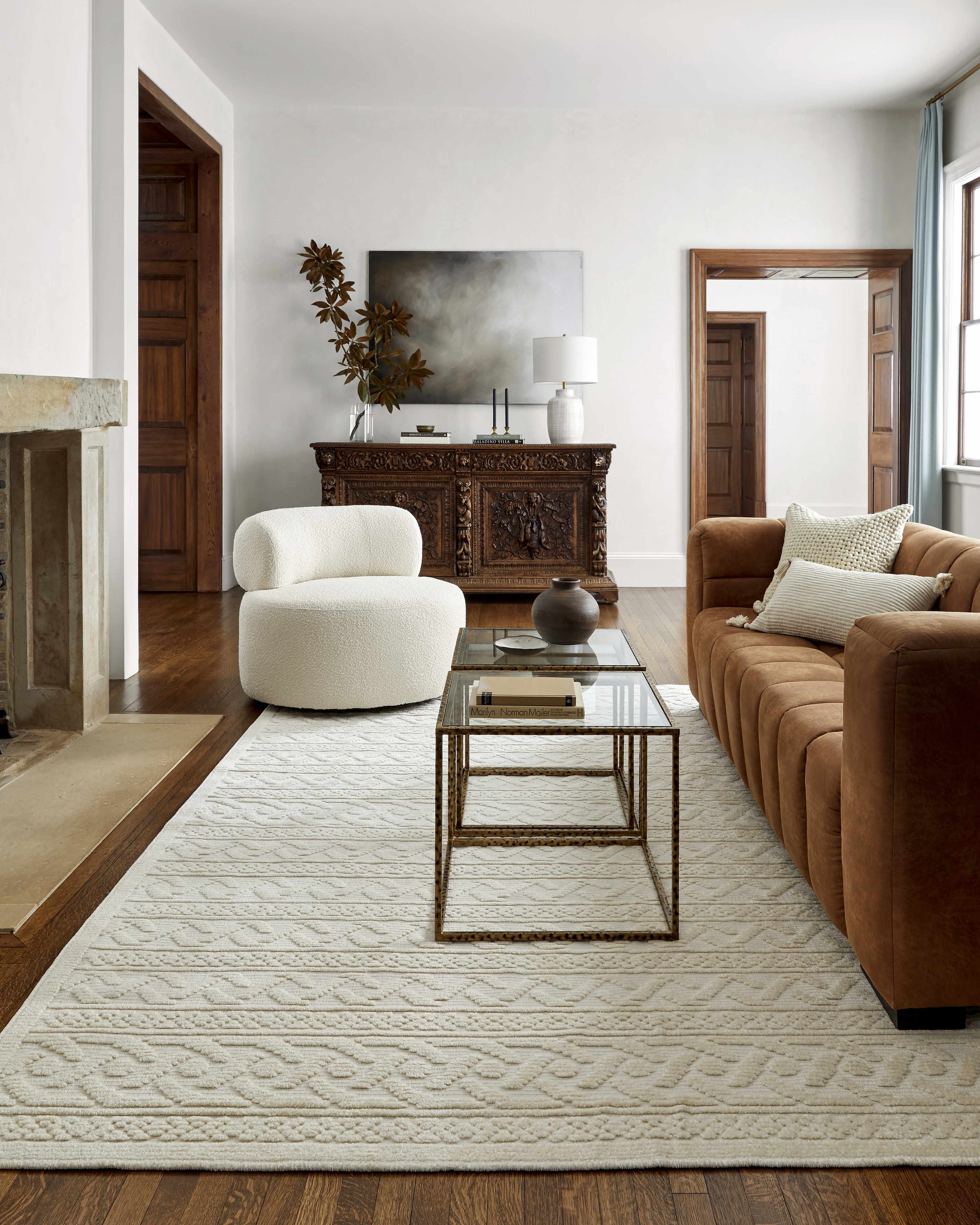 Fadey White 3D Washable Rug – Roy's Home